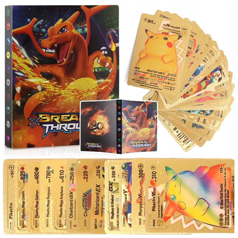 DUŻY ZESTAW POKEMON FOLIA ZŁOTA KARTY 55 SZT+ALBUM - 12600459163 ... DUŻY ZESTAW POKEMON FOLIA ZŁOTA KARTY 55 SZT+ALBUM - 12600459163 ...