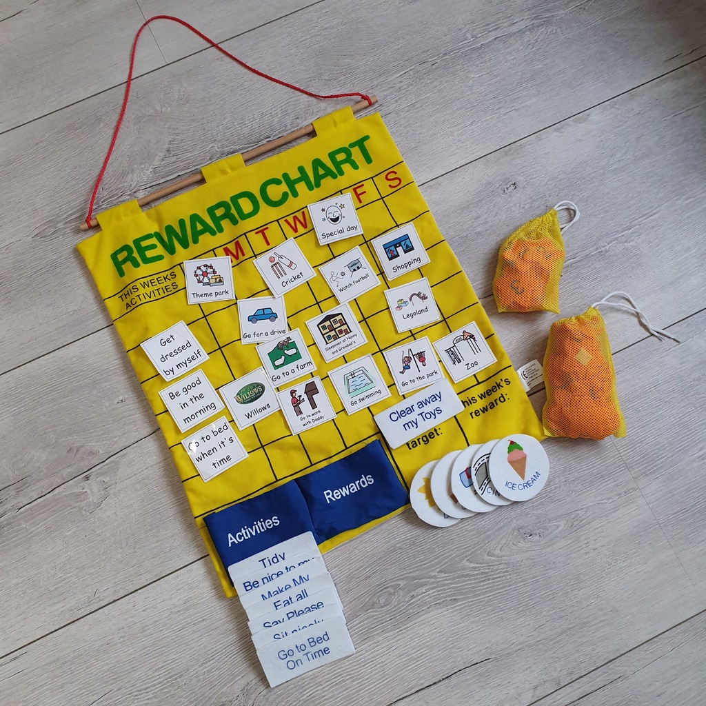 Materiałowa TABELA TABLICA NAGRÓD rewardchart - 8473593378 - oficjalne ...