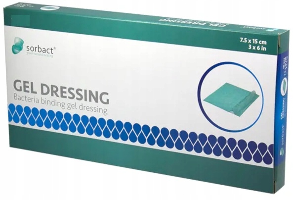 Sorbact Gel Dressing 7,5cm x 15cm opatrunek żelowy - 13223675247 - oficjalne archiwum Allegro