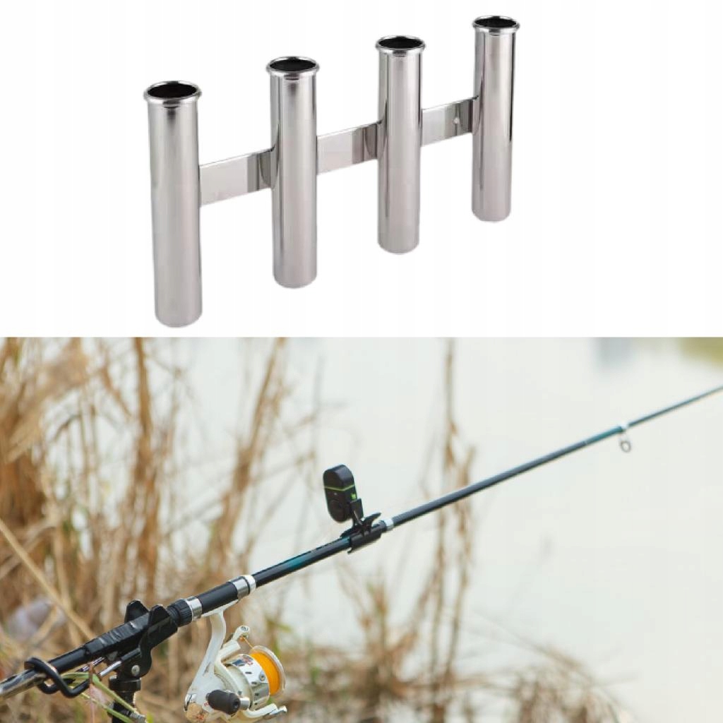 FISHING POLE ROD HOLDER SIDE MOUNT 4 ROD RACK FOR KAYAK MARINE BOAT ...