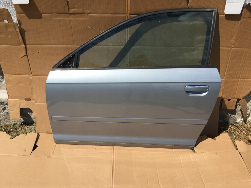 AUDI A3 8P LIFT DRZWI LEWE LEWY PRZÓD 3D SREBRNE - 12424022200 - oficjalne archiwum Allegro