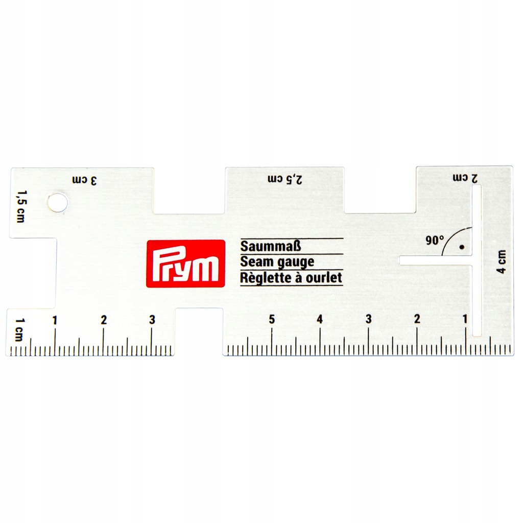 Linijka krawiecka przymiar do zapasów naddatków na szwy 10cm Prym ...
