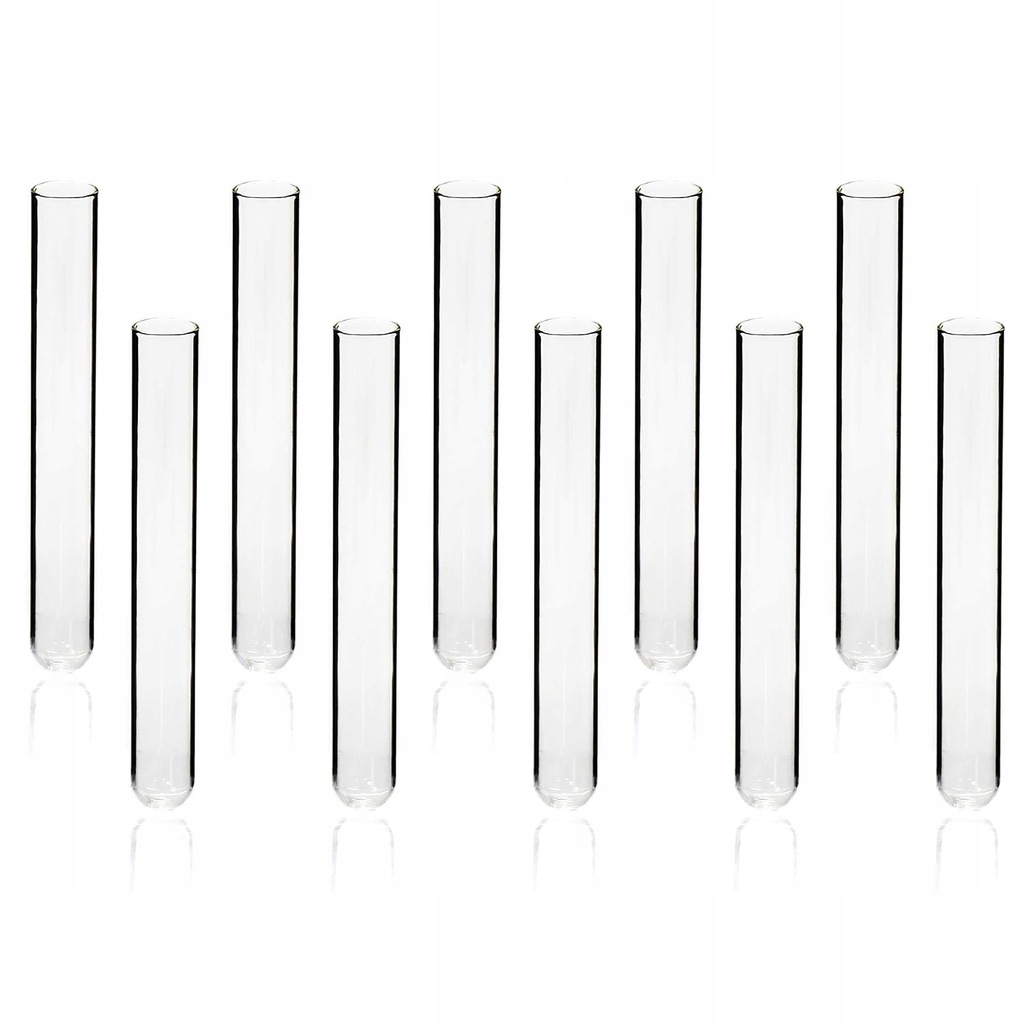 Probówki szklane 20x150 mm okrągłodenne 35 ml 20 szt. - 15016358746 ...