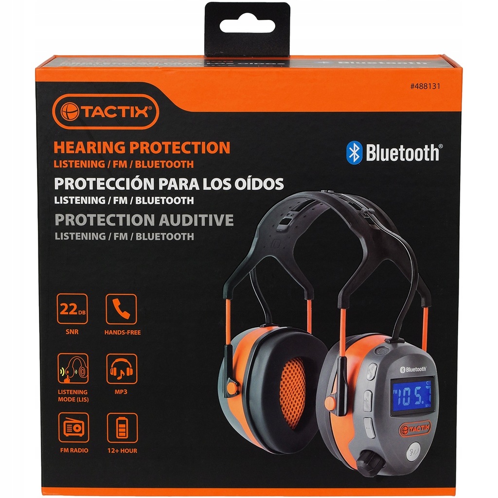 NAUSZNIKI OCHRONNE AKU, BLUETOOTH RADIO - TACTIX - 8790066013 - oficjalne archiwum Allegro