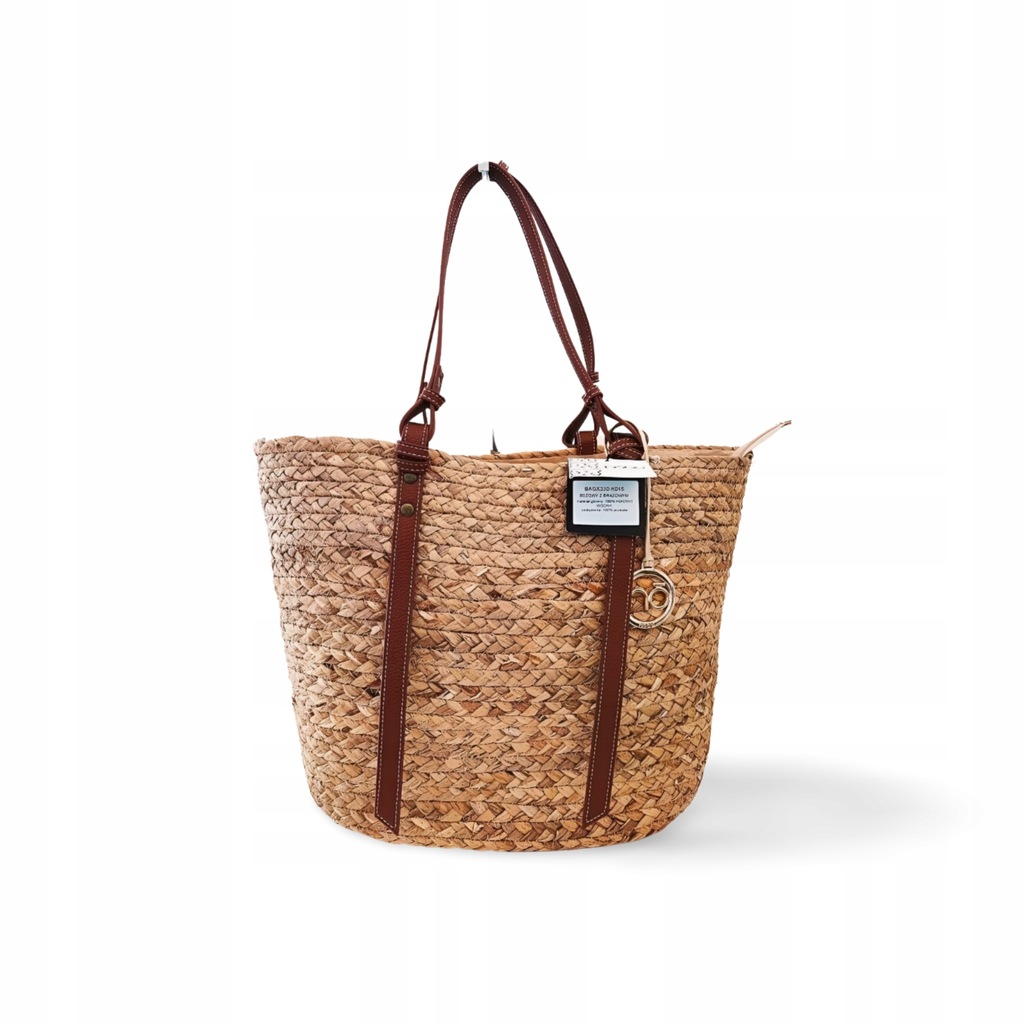 Nobo torba shopper koszyk beżowa z brązowym - 15736956388 - oficjalne archiwum Allegro