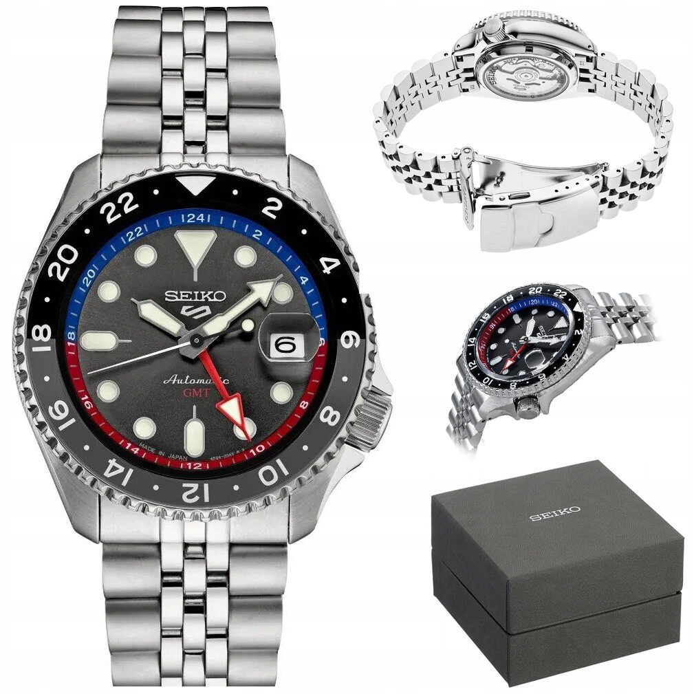 ZEGAREK MĘSKI SEIKO 5 SPORTS SSK019K1 GMT AUTOMAT + BOX - 17109856460 ...