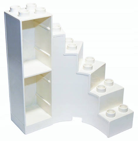 LEGO DUPLO 6511 białe kręcone schody z zest. 9226 - 13635330784 ...