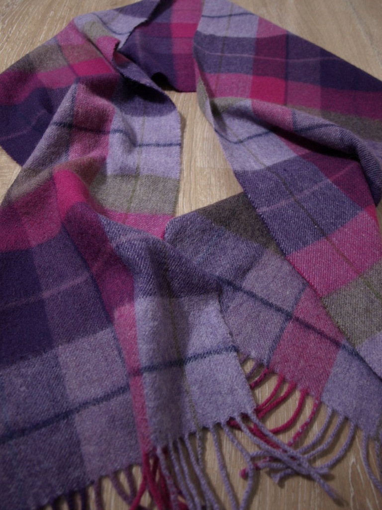 KILTANE OF SCOTLAND *WEŁNA *KASZMIR *FIOLET *RÓŻ - 12874275894 ...