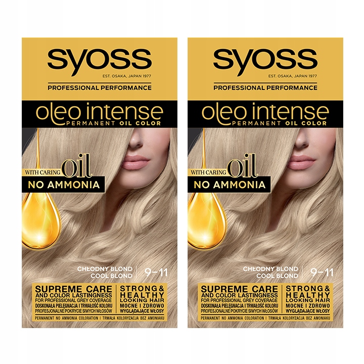 Syoss Oleo Farba do włosów chłodny blond 9-11 x 2 - 9787279653 ...