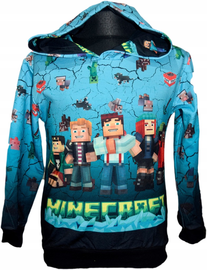 Minecraft Clipper , Bluza Dresowa z kapturem 122 - 12495346894 ...