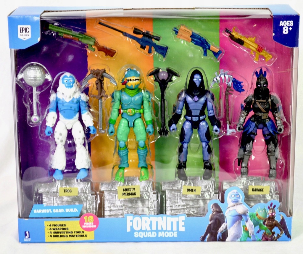 FORTNITE SQUADMODE TROG OMEN ZESTAW 4 FIGURKI - 8891114680 - oficjalne ...