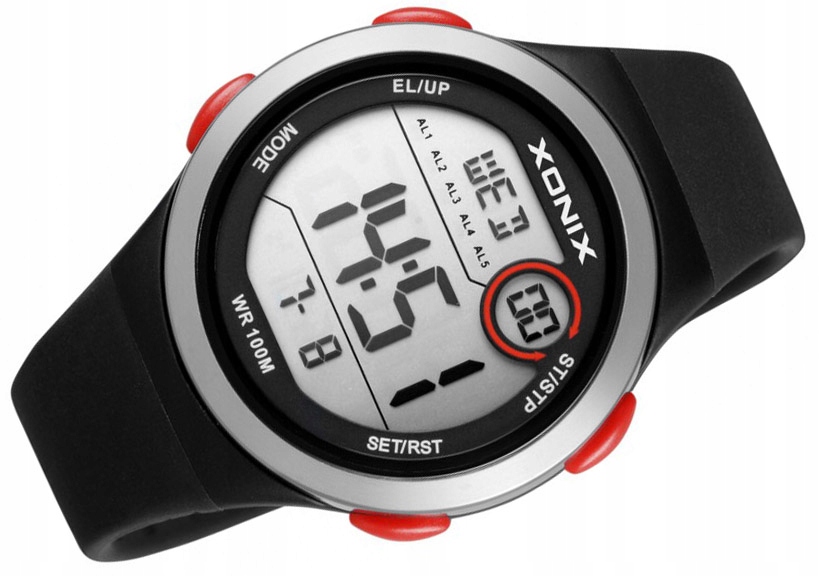 Damski Zegarek XONIX Budzik Stoper Timer 10ATM - 12951334303 ...