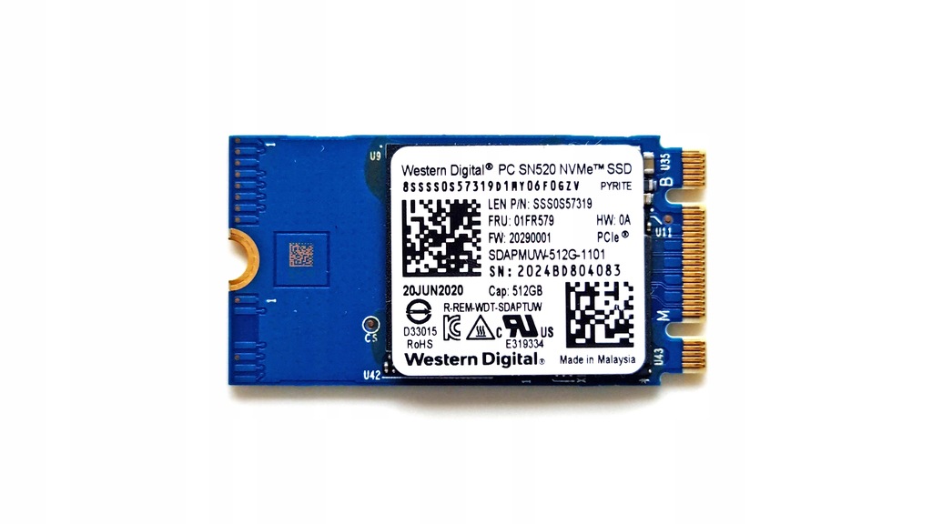 Dysk SSD M.2 PCIe 2242 WD SN520 512GB - 13765668738 - oficjalne ...