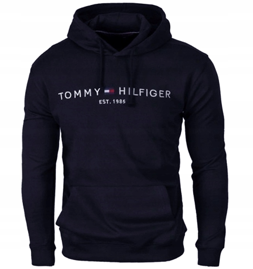 Tommy Hilfiger granat bluza z kapturem est. 1985 M - 12692625817 ...
