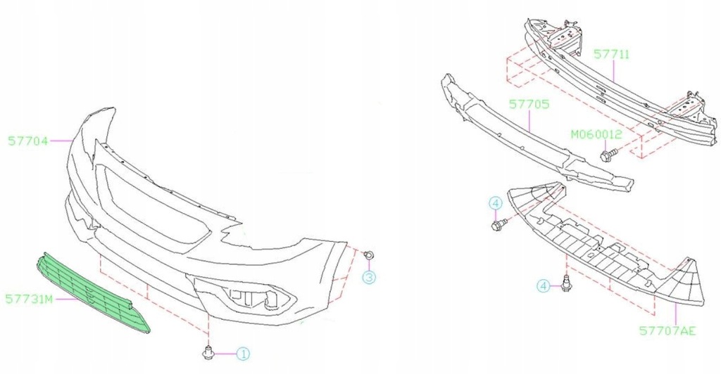 KRATKA ZDERZAKA SUBARU OUTBACK USA ORYGINAŁ 2019- - 13447218460 ...