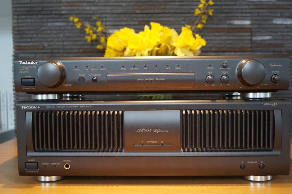 Technics wzmacniacz SU-C800U + SE-A800S z pilotem. - 9114051957 - oficjalne archiwum Allegro