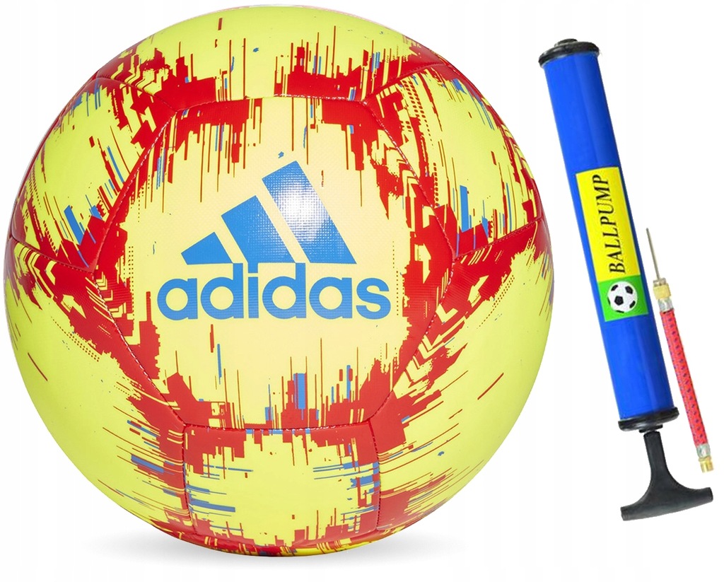 ADIDAS PIŁKA NOŻNA PIŁKA DO NOGI Żółta 5 + POMPKA - 7875765144 ...