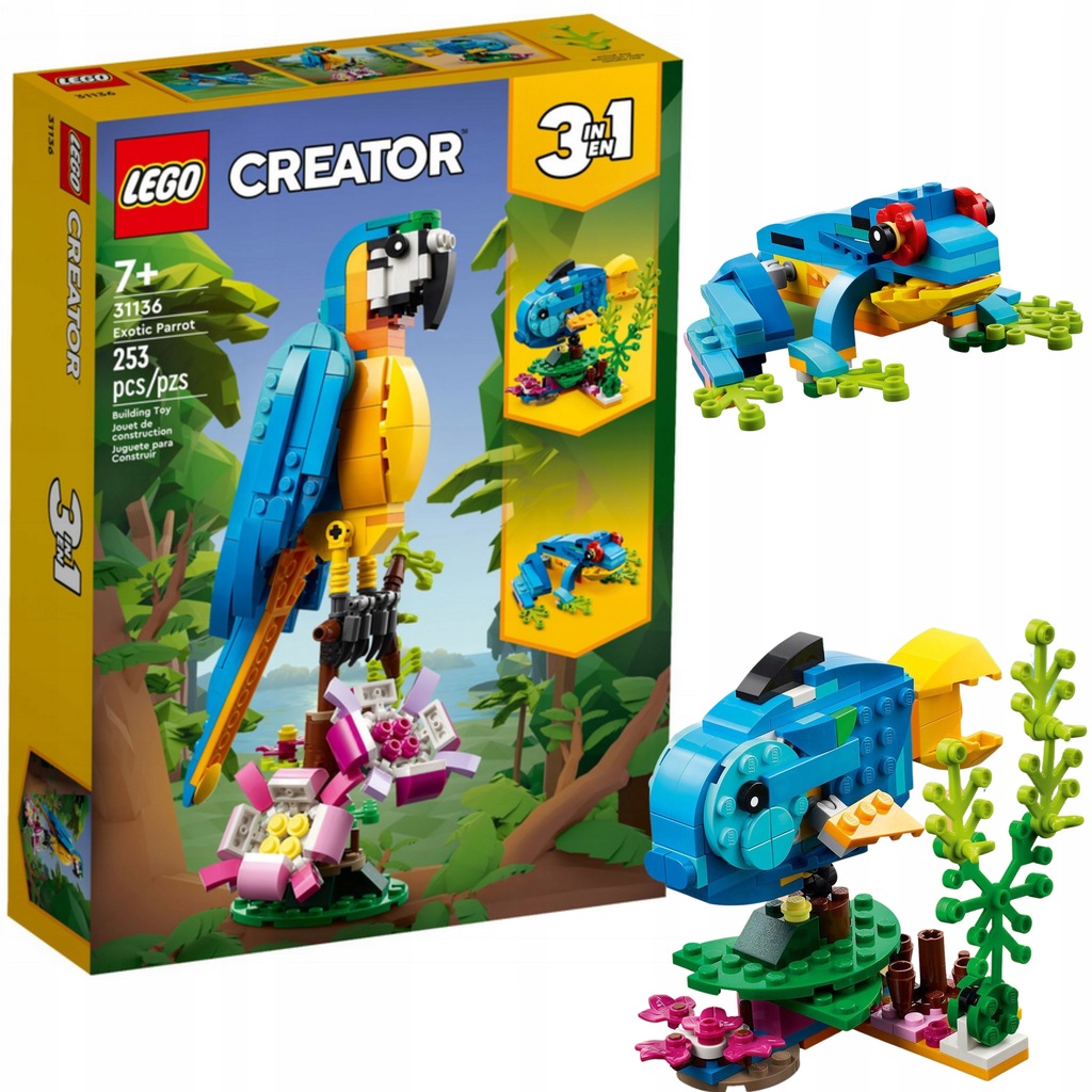 PAPUGA LEGO 3W1 DLA DZIEWCZYNKI 7, 8, 9 10 LAT - 13405984048 ...