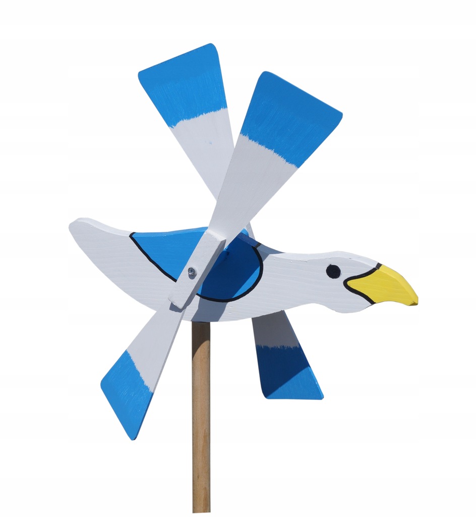 WIATRAK drewniany strach ogrodowy MEWA PTAK - 10787486660 - oficjalne ...