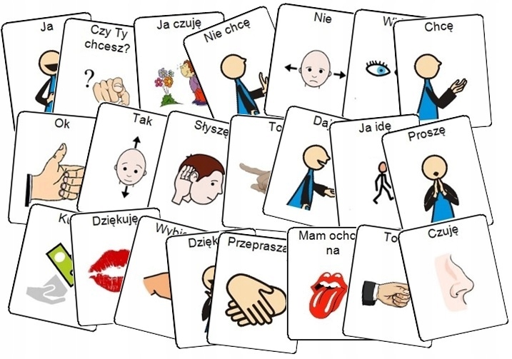 Piktogramy WYRAŻENIA komunikacja autyzm logopedia - 8881926943 ...