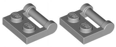 LEGO Płytka Uchwyt 1x2 J. Szara (48336/4244627) x2 - 11837173421 ...