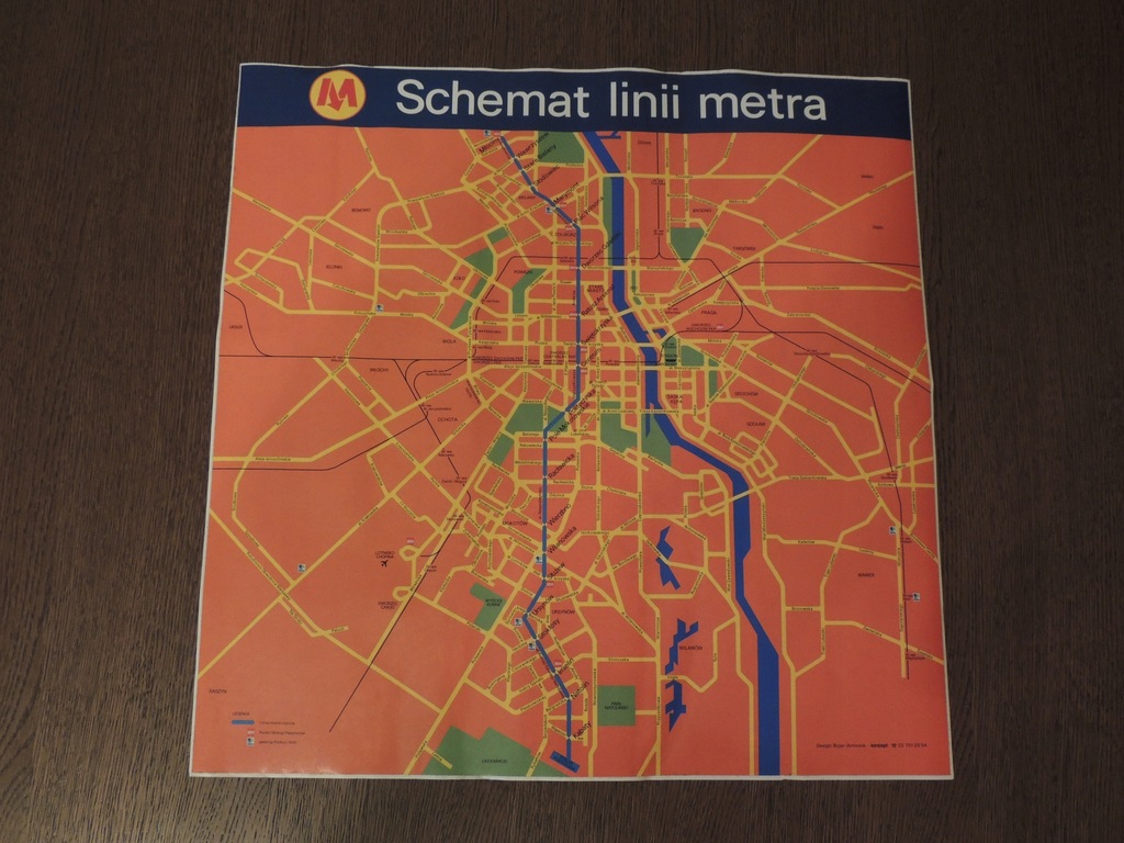 Schemat linii metra Warszawa - 13087102891 - oficjalne archiwum Allegro