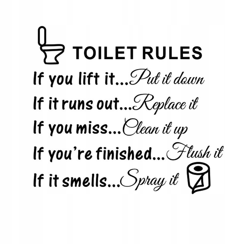 Home Decor Wall Toilet Rules Sticker - 14161948376 - oficjalne archiwum ...
