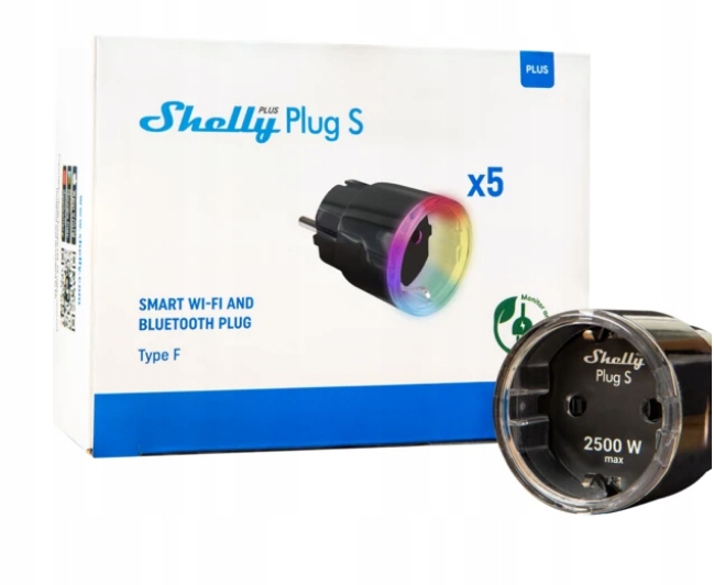 Shelly Plus Plug S (5 PAK) zestaw gniazdek WIFI - 14873179497 - oficjalne archiwum Allegro