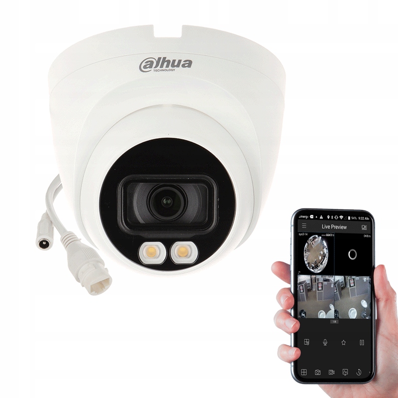 KAMERA IP IPC-HDW2239T-AS-LED-0280B-S2 Full-Color - 11690362083 - oficjalne archiwum Allegro