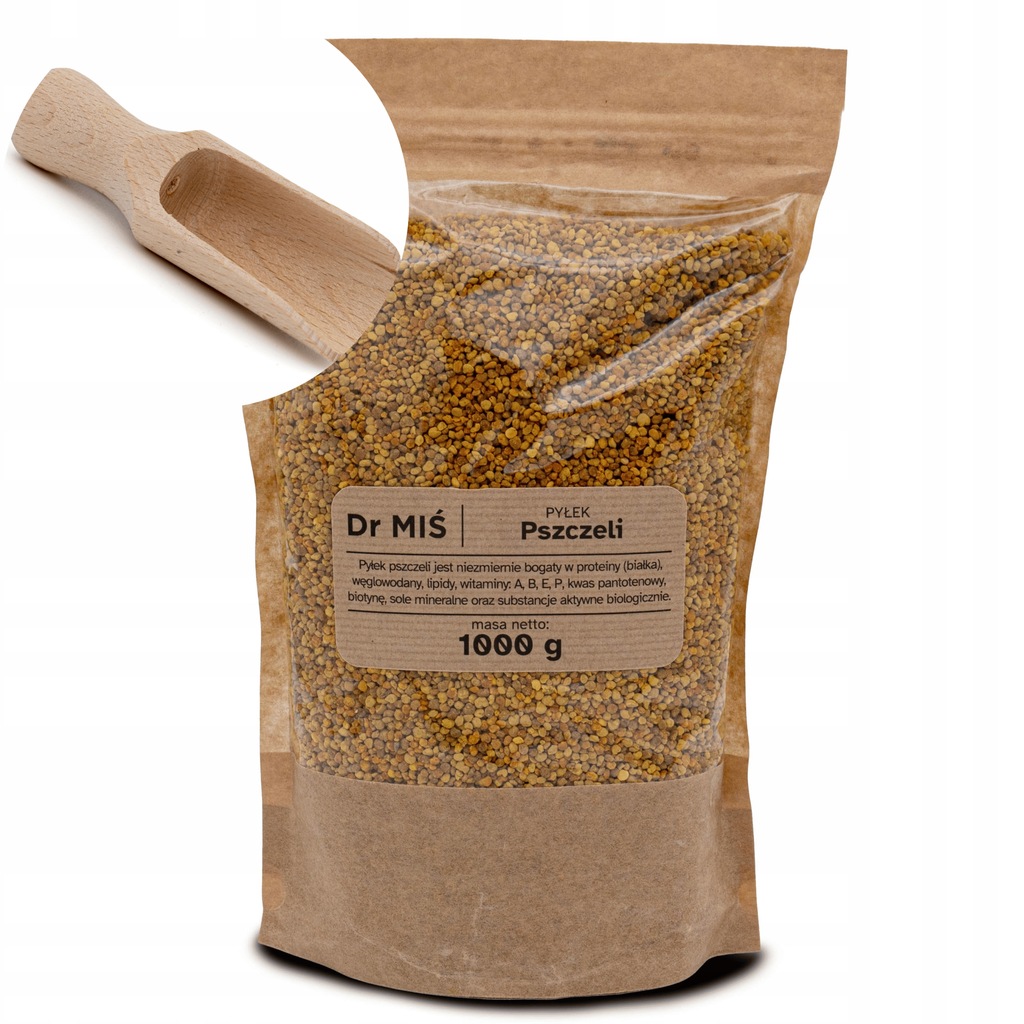 ZESTAW- Pyłek pszczeli Dr Miś 1000g+Czerpak - 12871714829 - oficjalne ...