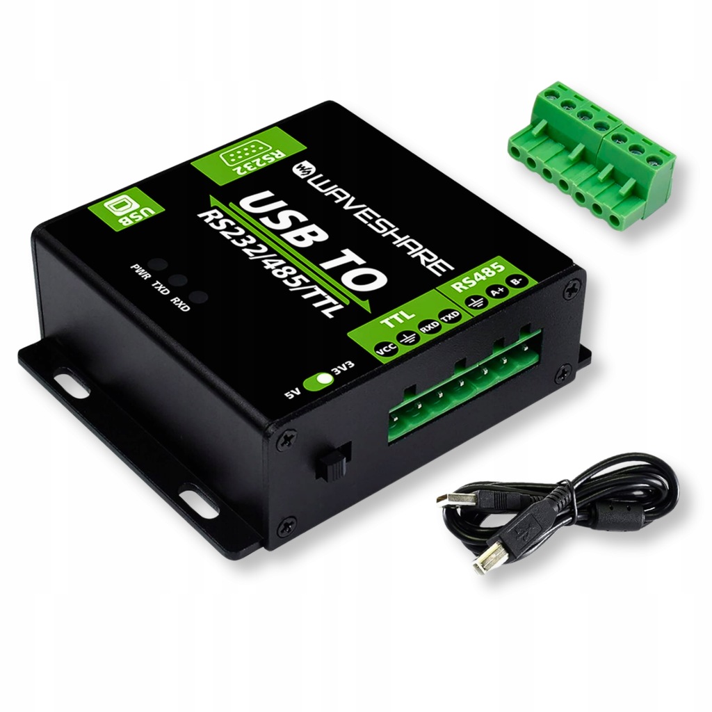 Konwerter przemysłowy z izolacją CH343G USB RS232 RS485 UART TTL 3.3V 5V - 16491974948 ...