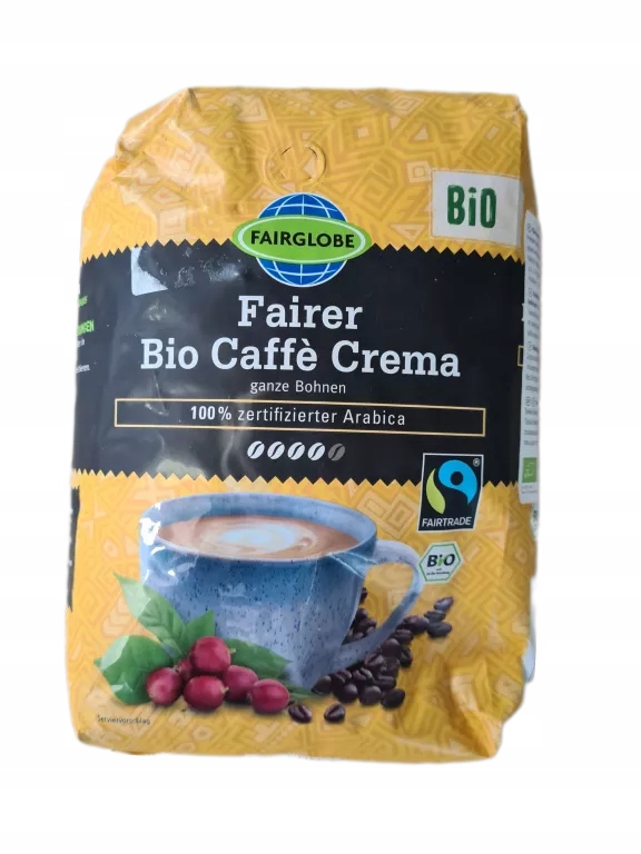 Kawa ziarnista fairglobe Fairer Bio Caffè Crema - 14061835528 ...