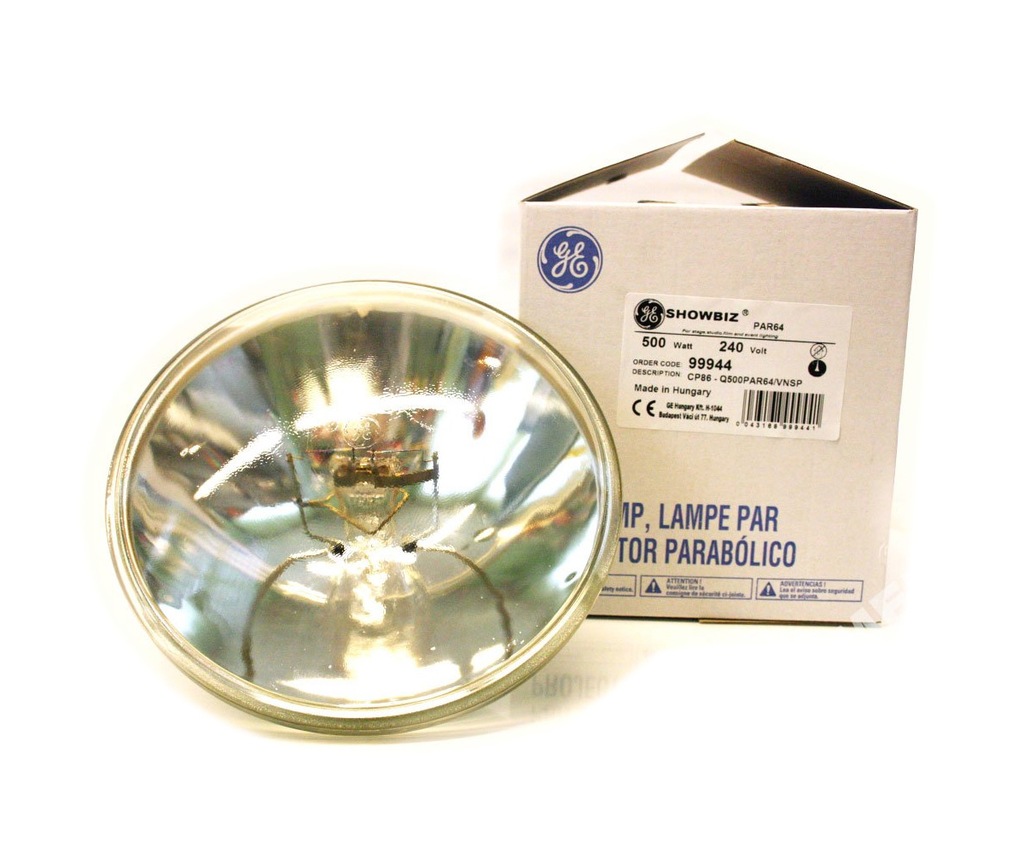 Lampa Halogen GE CP86 500 PAR64 VNSP 240V Oryginał - 7250233135 ...