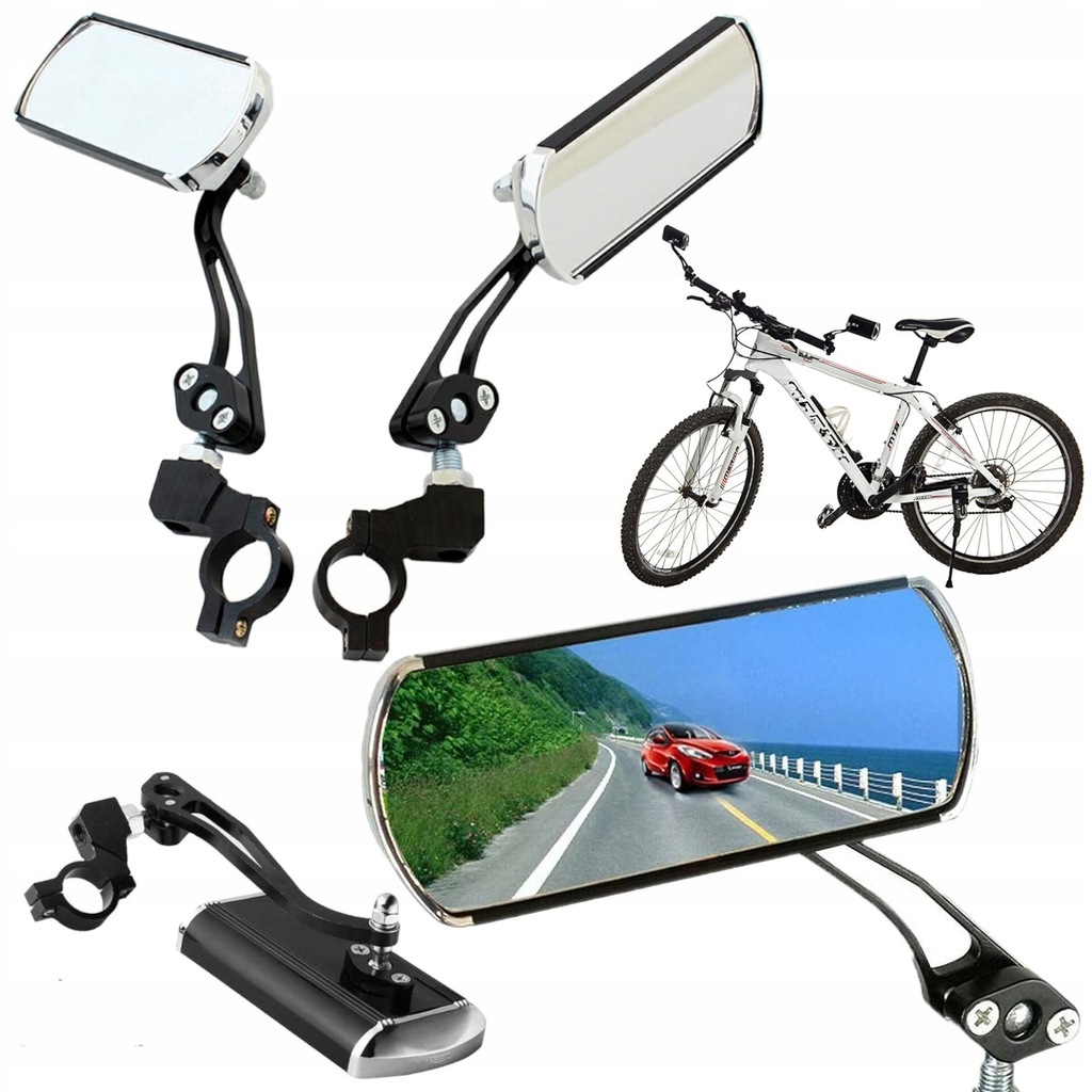 LUSTERKO ROWEROWE NA ROWER SKUTER KIEROWNICĘ 2 szt - 12539785842 ...