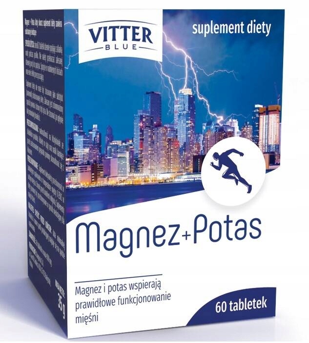 Magnez + potas tabletki 60 szt. - 14681629174 - oficjalne archiwum Allegro