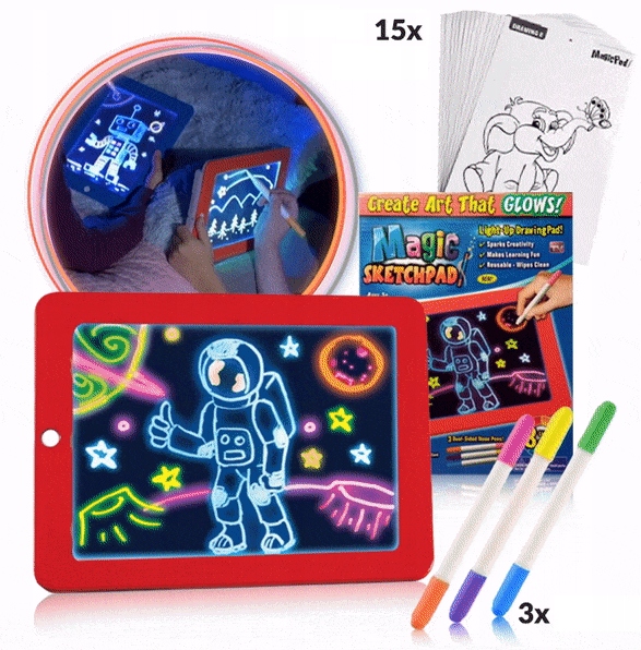 INTERAKTYWNY TABLET LED DLA DZIECKA DO RYSOWANIA - 11391016104 ...