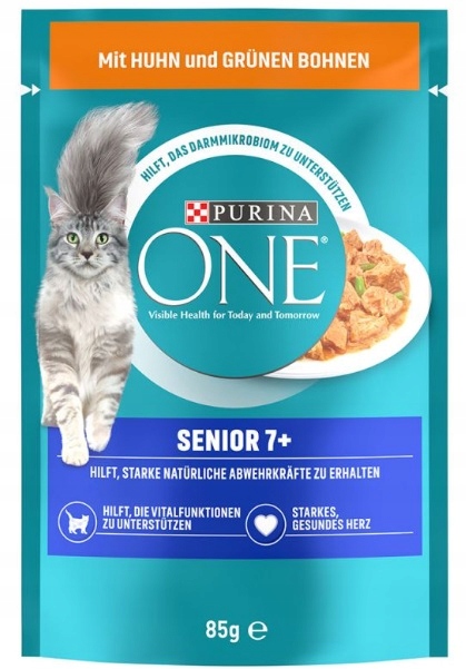 Purina ONE Senior mokra karma kurczak fasolka 85g - 13684066405 - oficjalne archiwum Allegro