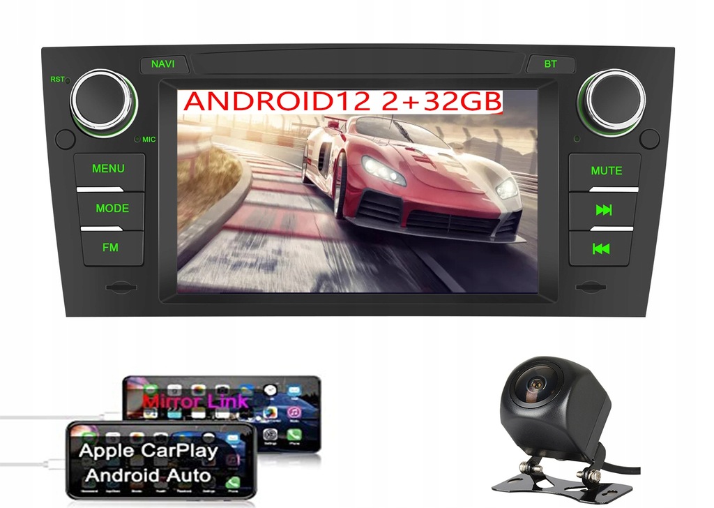 RADIO NAWIGACJA ANDROID 12 BMW 3 E90 E91 CARPLAY - 13657066118 - oficjalne archiwum Allegro