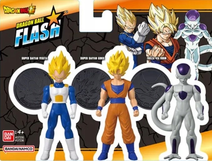 Figurki Dragon Ball Flash 3-pak Goku Vegeta Frieza - 14270124788 ...