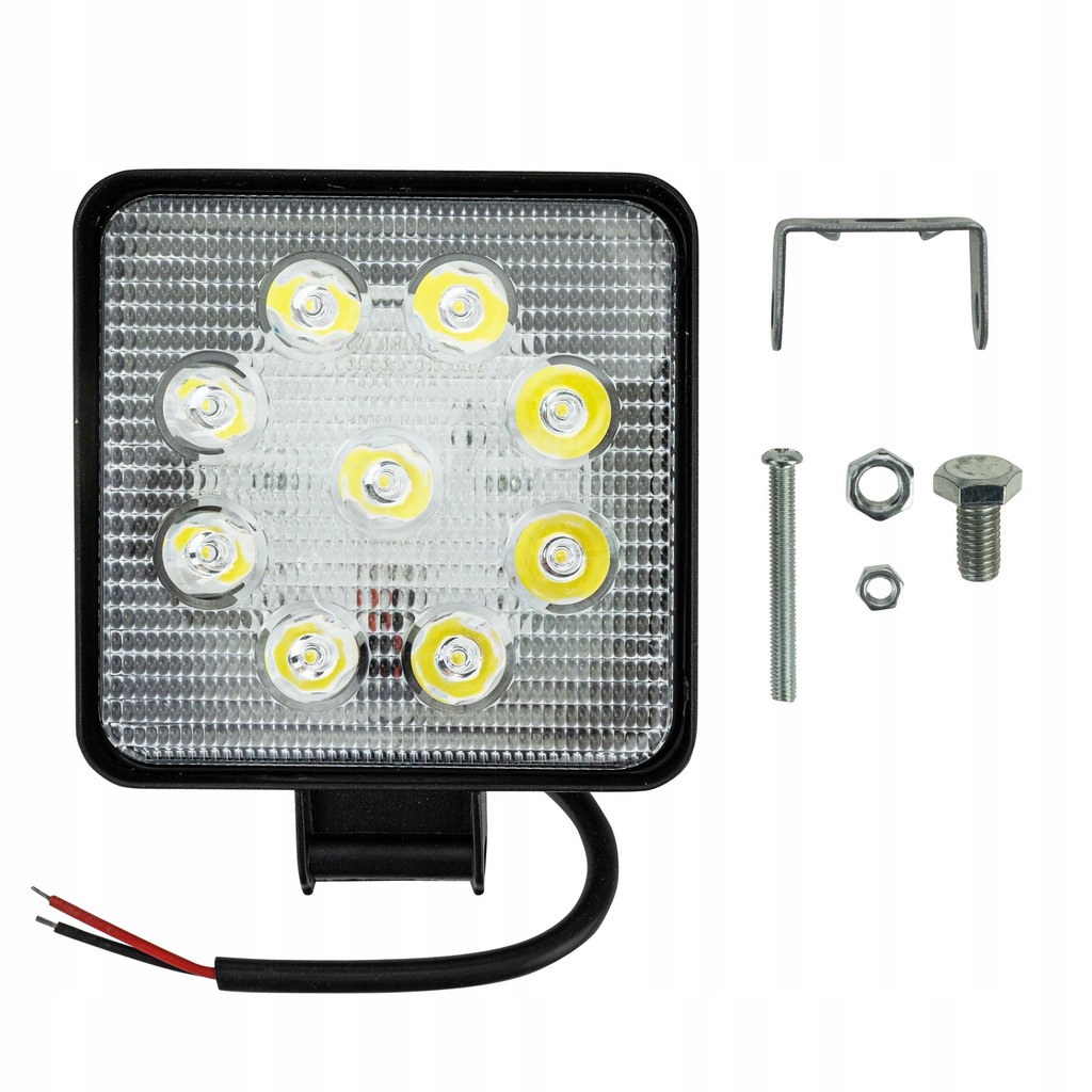 Lampa robocza kwadratowa halogen 9 LED 12V - 13138437610 - oficjalne ...
