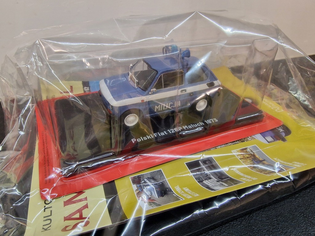 Fiat 126p Maluch Milicja 1:24 Samochody PRL nr 62 - 13117598108 ...