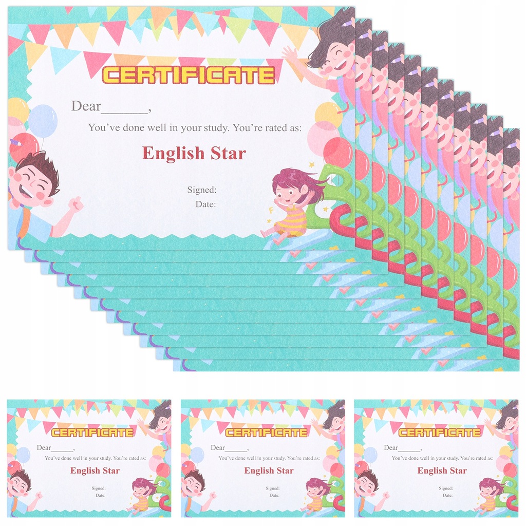 Commendation Card Certificate Completion 50 Pcs - 13526209302 ...