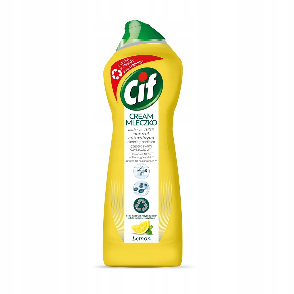 CIF Cream Mleczko Lemon z mikrokryształkami 780g - 13328023354 - oficjalne archiwum Allegro