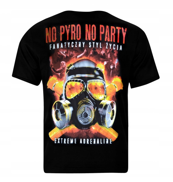 Koszulka kibicowska T-shirt No pyro no party r.M - 8101642544 ...