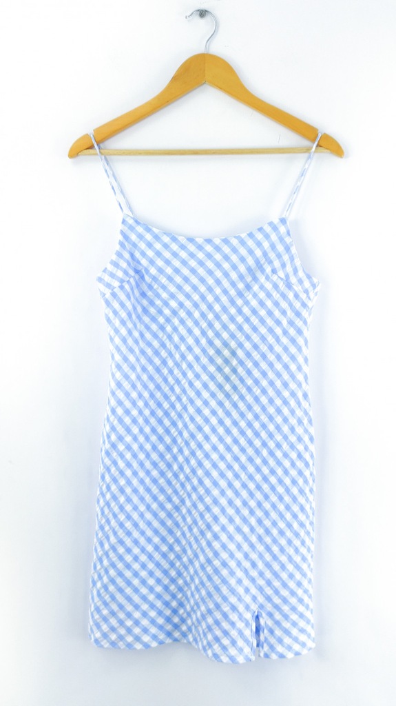 A46751 A08 BŁĘKITNA SUKIENKA W KRATKĘ NEW LOOK M - 13285489617 ...