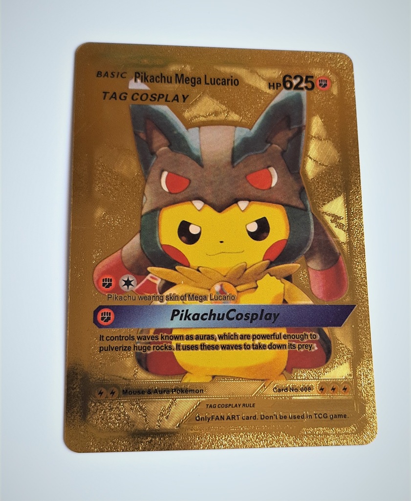 Karta Pokemon Pikachu Cosplay Złota Karta - 12824911073 - oficjalne ...