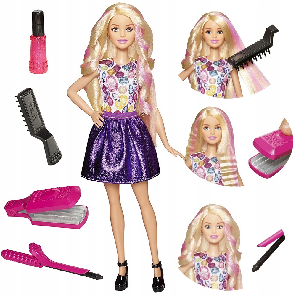 LALKA BARBIE DO CZESANIA I STYLIZACJI WŁOSÓW LOKI - 8458632665 ...