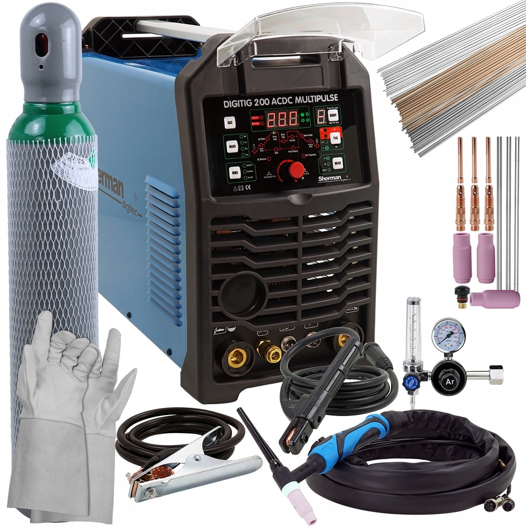 Spawarka inwertorowa Sherman TIG 200 AC/DC MMA 2w1 - 12732331777 - oficjalne archiwum Allegro