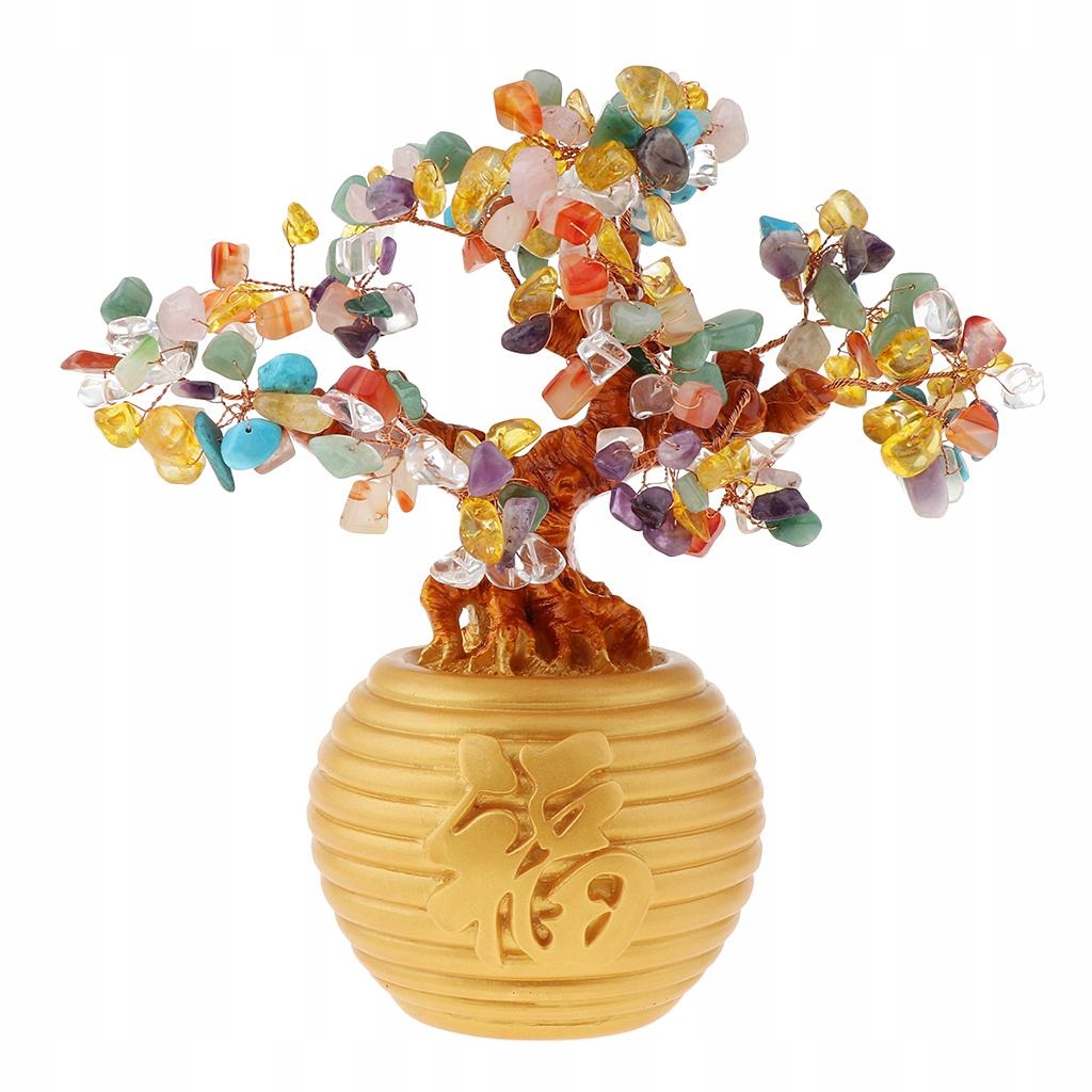 Mini Crystal Money Tree w stylu Bonsai Feng Shui - 12182029339 ...