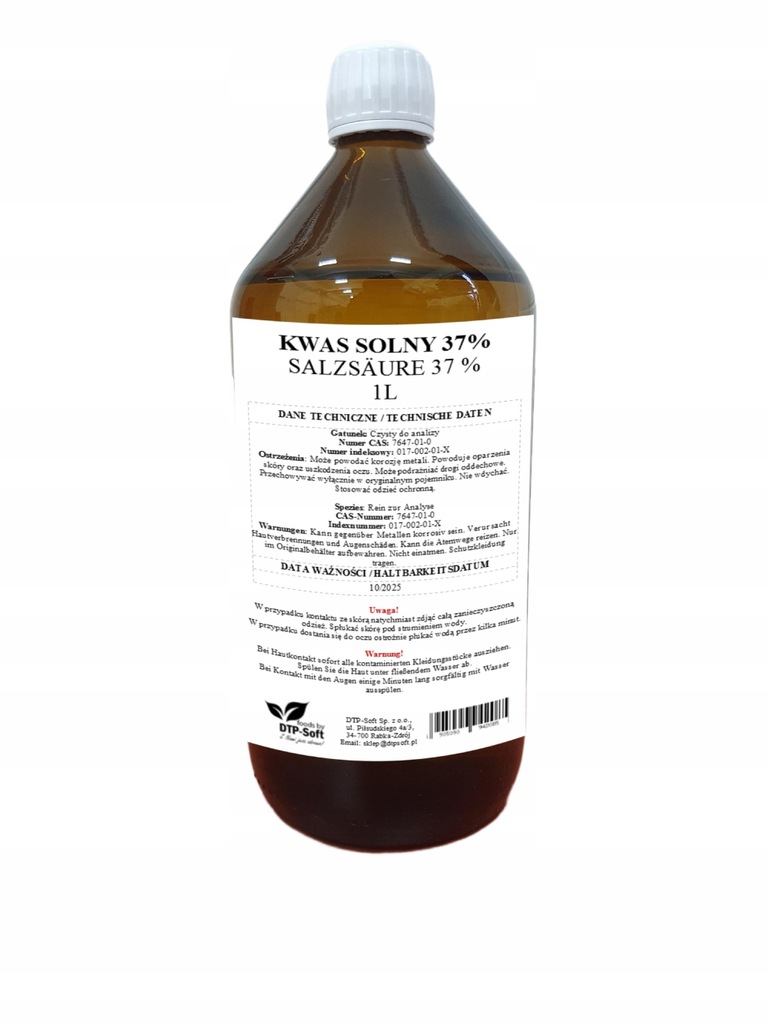 KWAS SOLNY 37% 1L odkamieniacz odrdzewiacz - 15073978837 - oficjalne ...